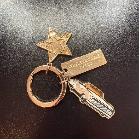 Coach | Other | Coach Gold Keychain With Star And Car Charms | Poshmark